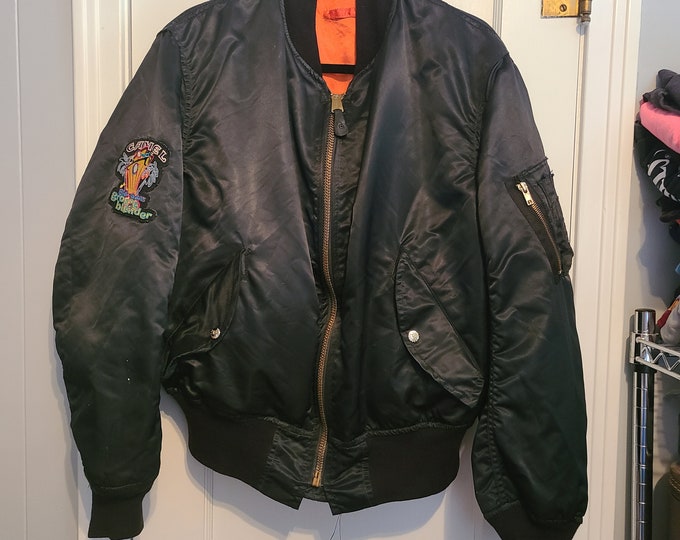 Vintage Camel Big Vegas Groove Blender Satin Bomber Jacket, Reversible ...