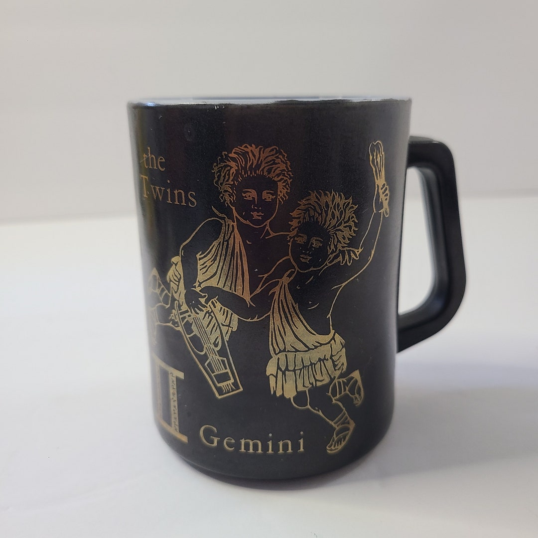 Vintage Gemini the Twins Coffee Cup Federal Milk Glass 60s - Etsy