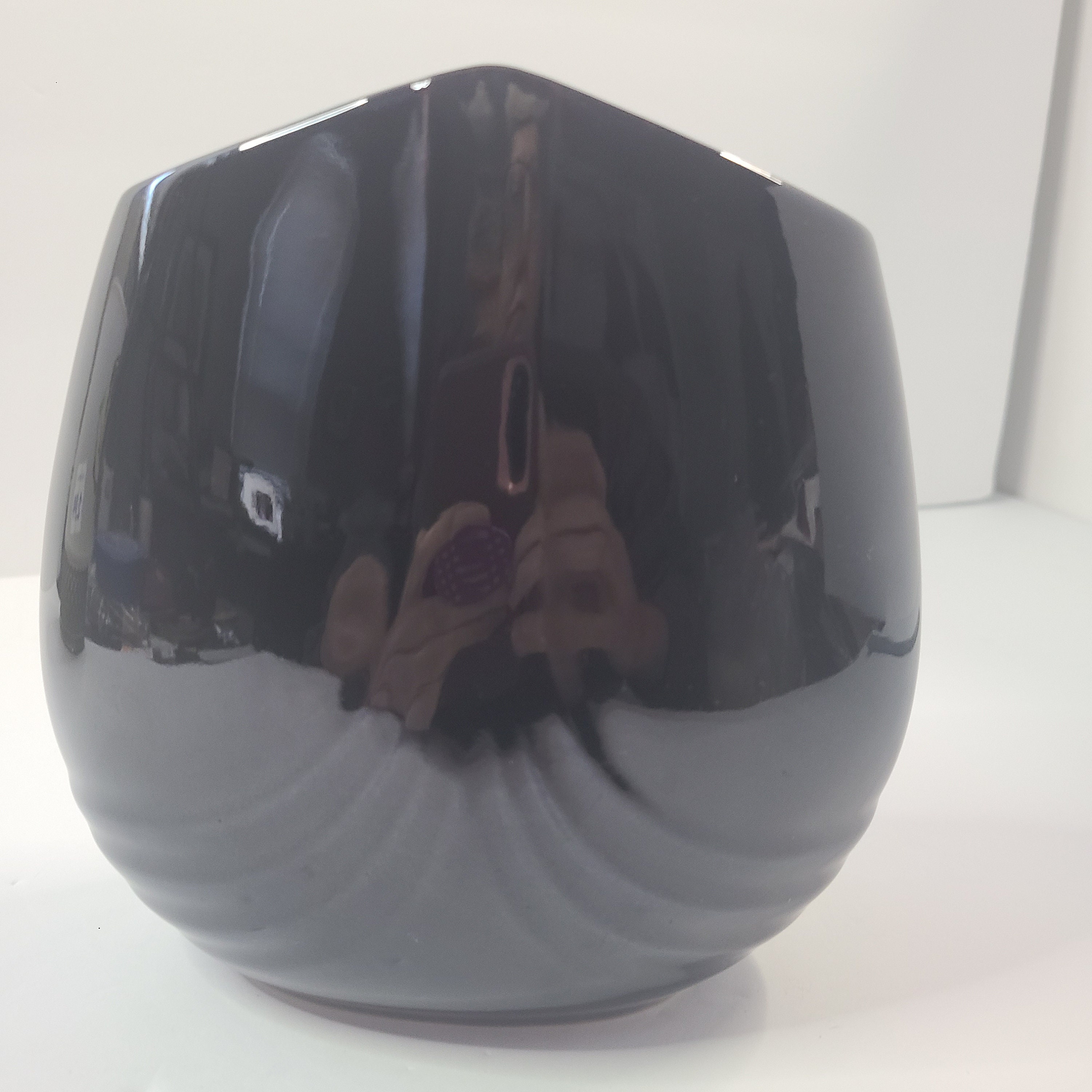 Vintage Japanese Vase Inarco Japan Yamaji Black Floral - Etsy