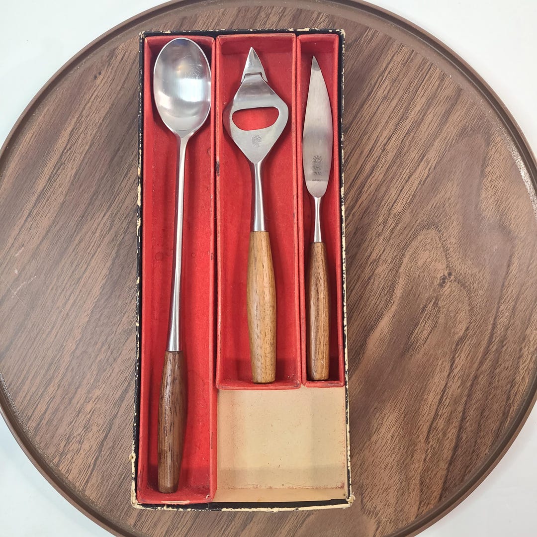 Vintage Dansk Designs Bar Set, Teak, Germany, Mid Century Barware ...