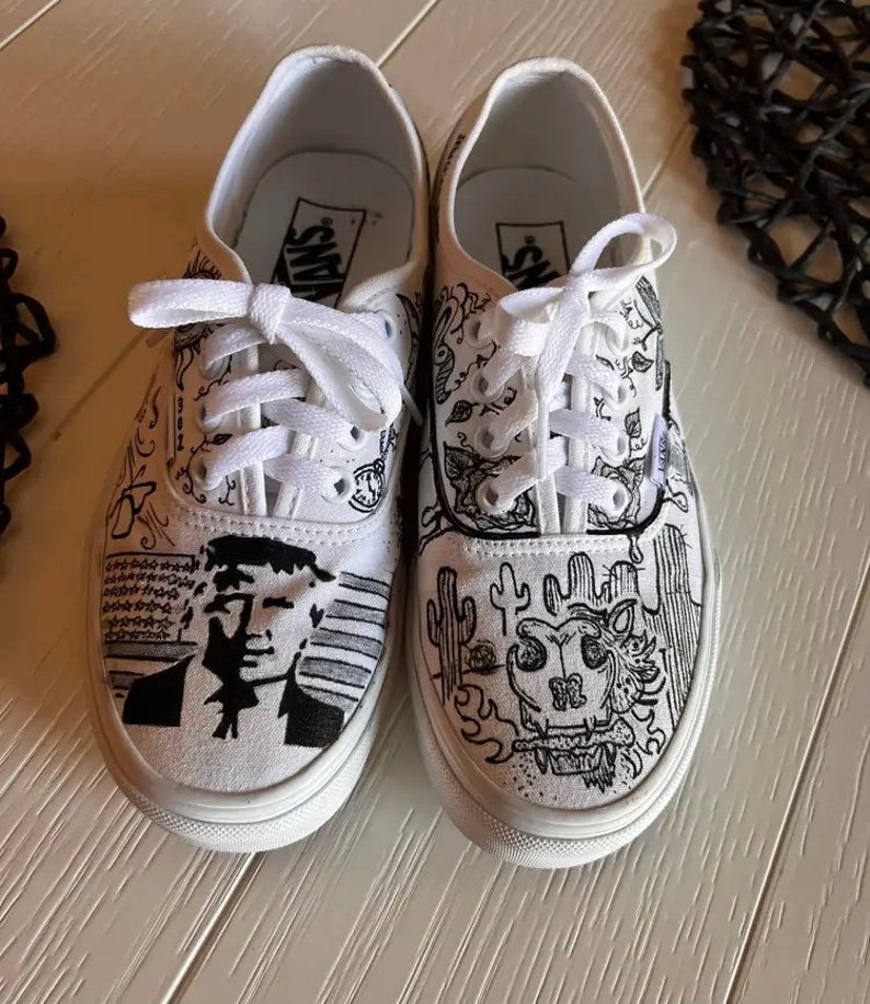 Customized Hand Painted Vans - Etsy