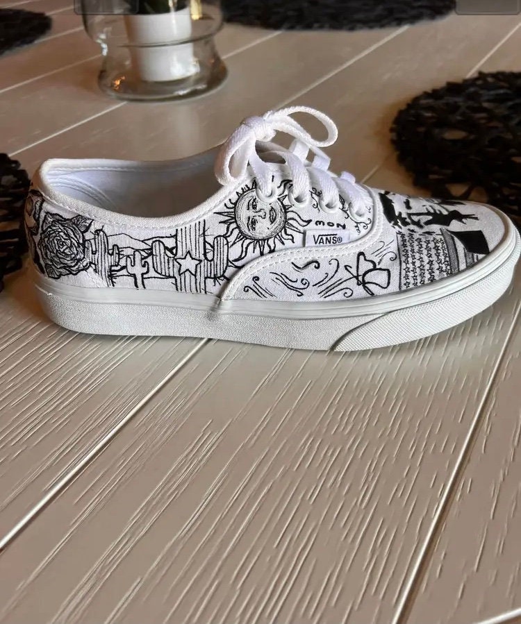Customized Hand Painted Vans - Etsy