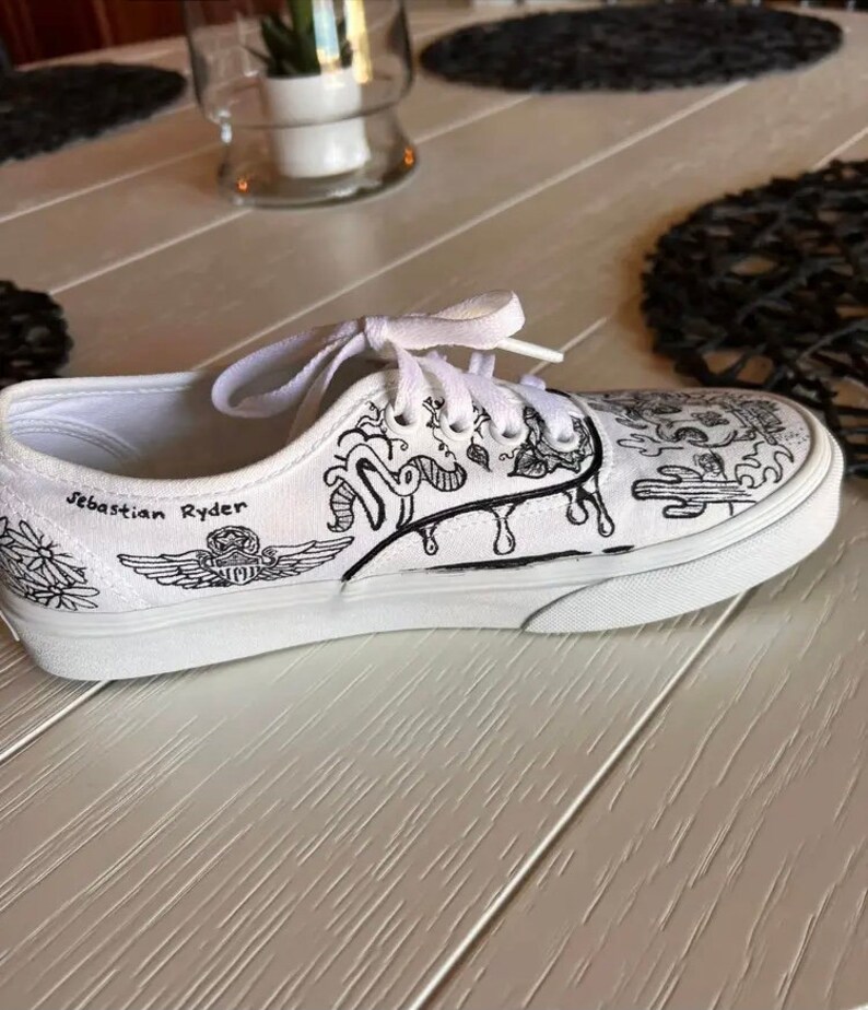 Customized Hand Painted Vans - Etsy