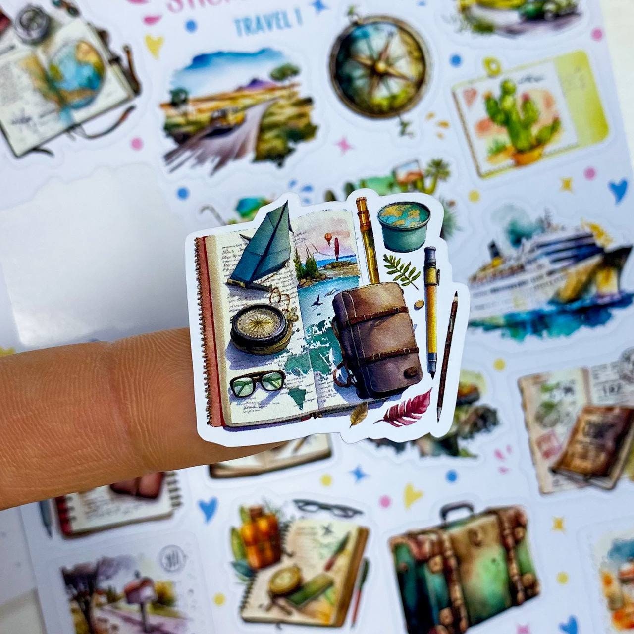 Sticker Sheet TRAVEL Scrapbook Stickers, Bullet Journal Stickers ...