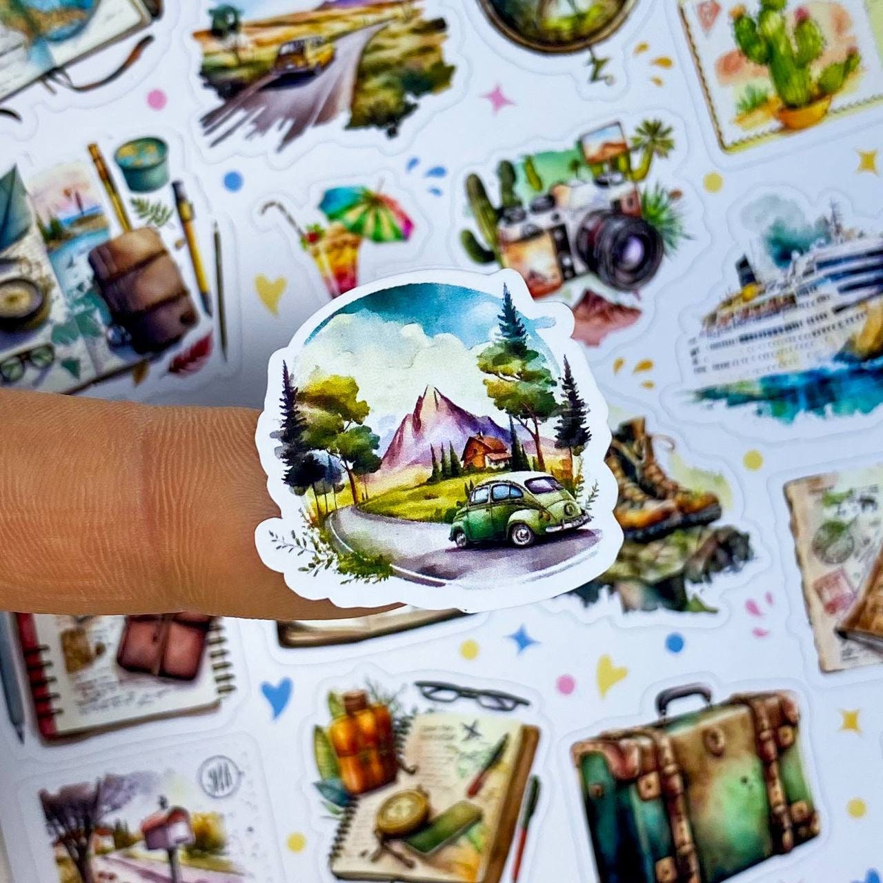 Sticker Sheet TRAVEL Scrapbook Stickers, Bullet Journal Stickers ...