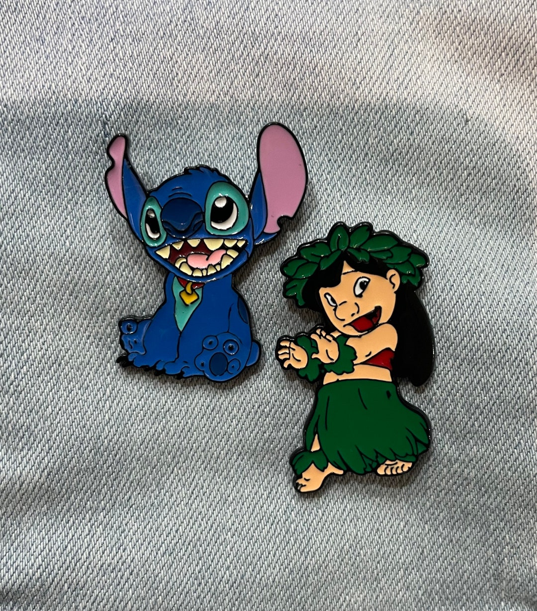 Lilo and Stitch Enamel Pins. Lilo Enamel Pin. Stitch Enamel Pin. - Etsy