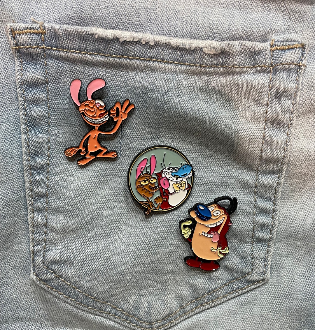 Ren and Stimpy Enamel Pins - Etsy