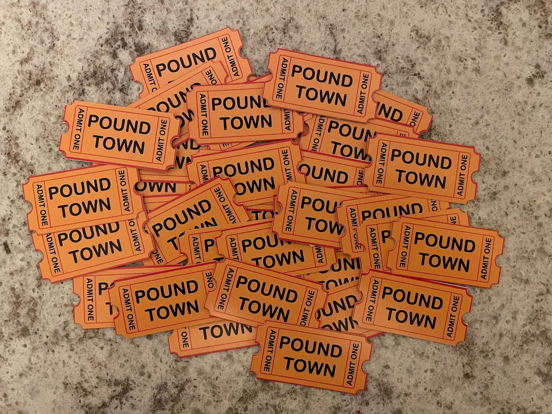 Pound Town Ticket Stub Sticker - Etsy