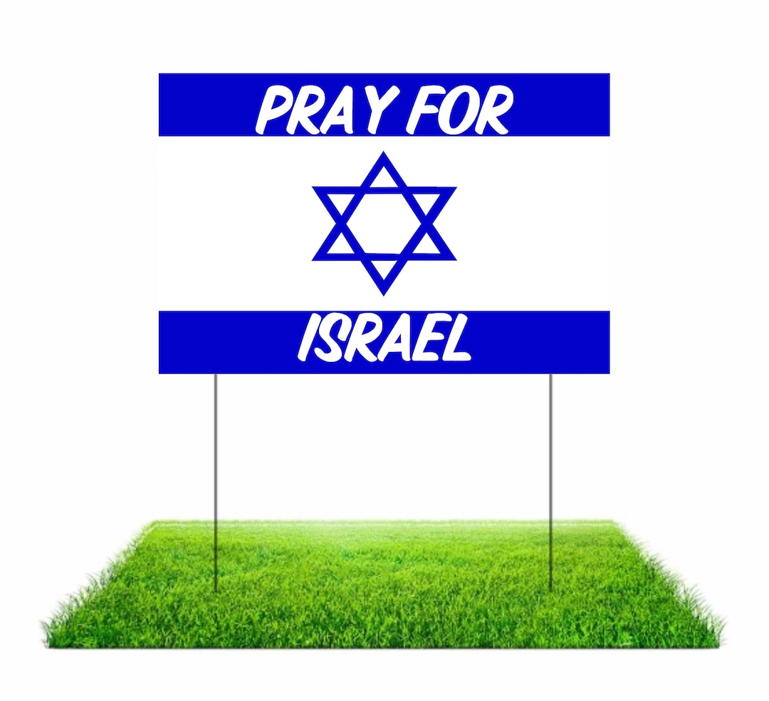 Double Sided Pray for Israel Yard Sign 24.000" X 18.000" - Etsy
