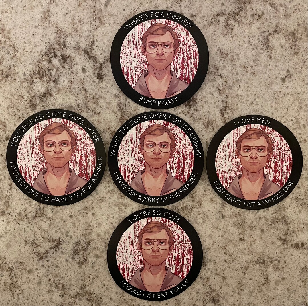 Jeffrey Dahmer Sticker, American Serial Killer Sticker, Party Pack of 5 ...