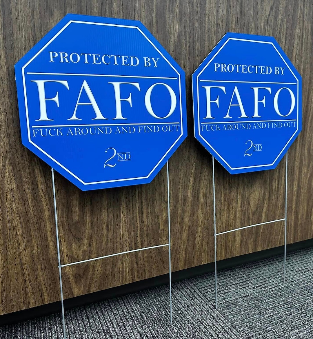 FAFO Yard Sign, Home Security Sign - Etsy