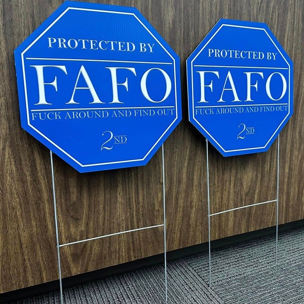 Fafo Yard Sign - Etsy
