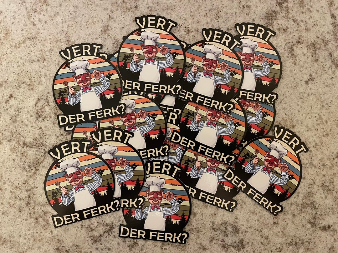 Swedish Chef Vert Der Ferk Sticker - Etsy