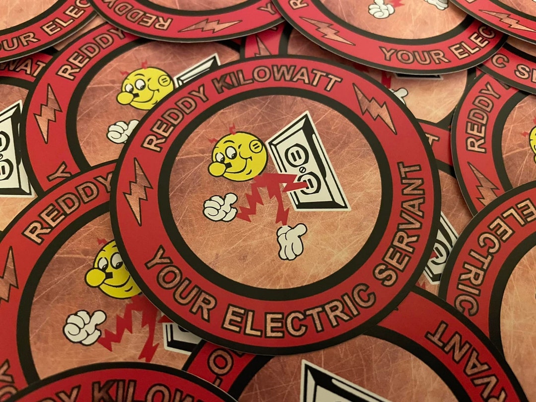 Reddy Kilowatt, Your Electric Servant Sticker - Etsy