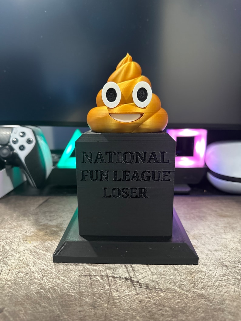 3D Printed Poop Emoji 'loser' Trophy: Celebrate Defeat With a Touch of ...