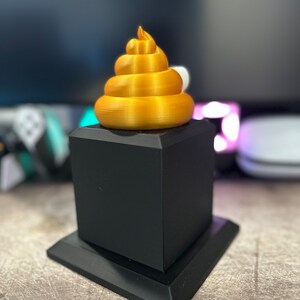 3D Printed Poop Emoji 'loser' Trophy: Celebrate Defeat With a Touch of ...