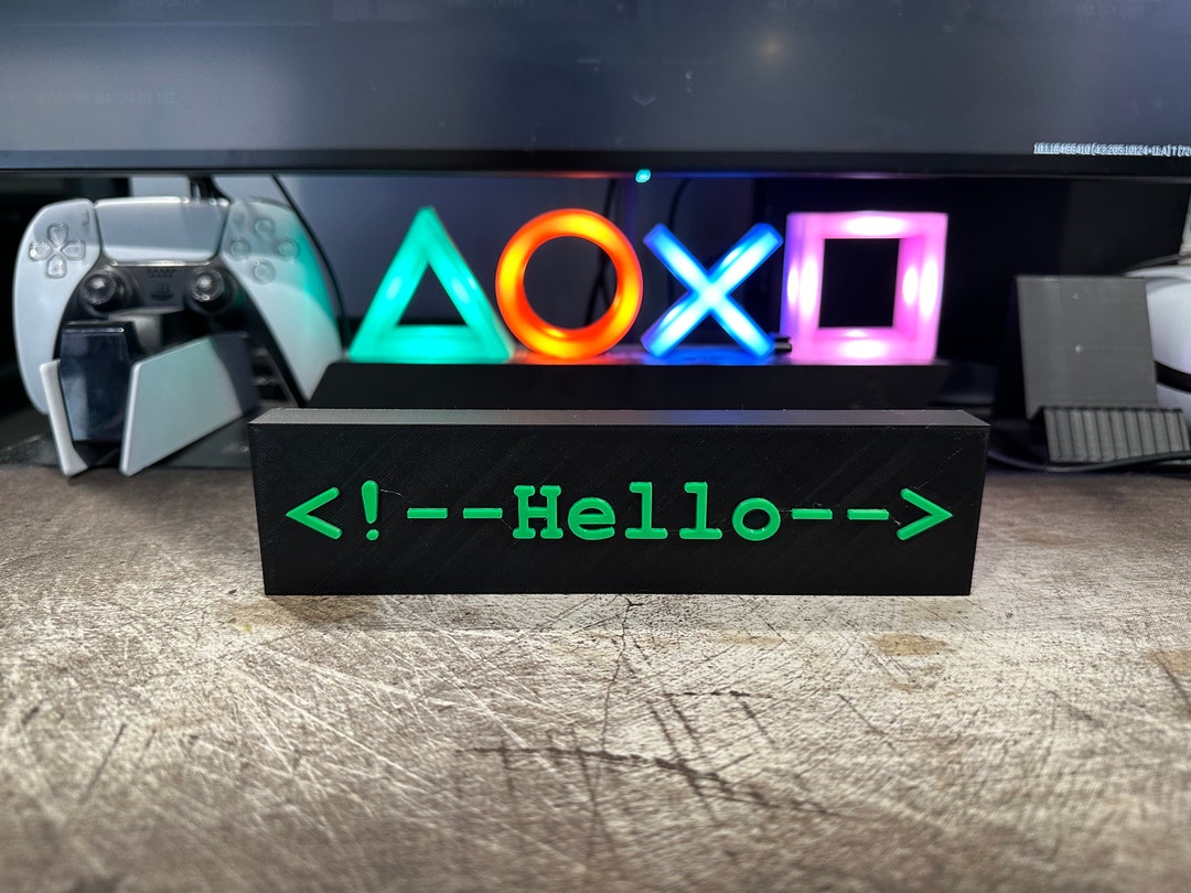 Custom 3D Printed Name Plate - Windows Terminal Font Inspired ...