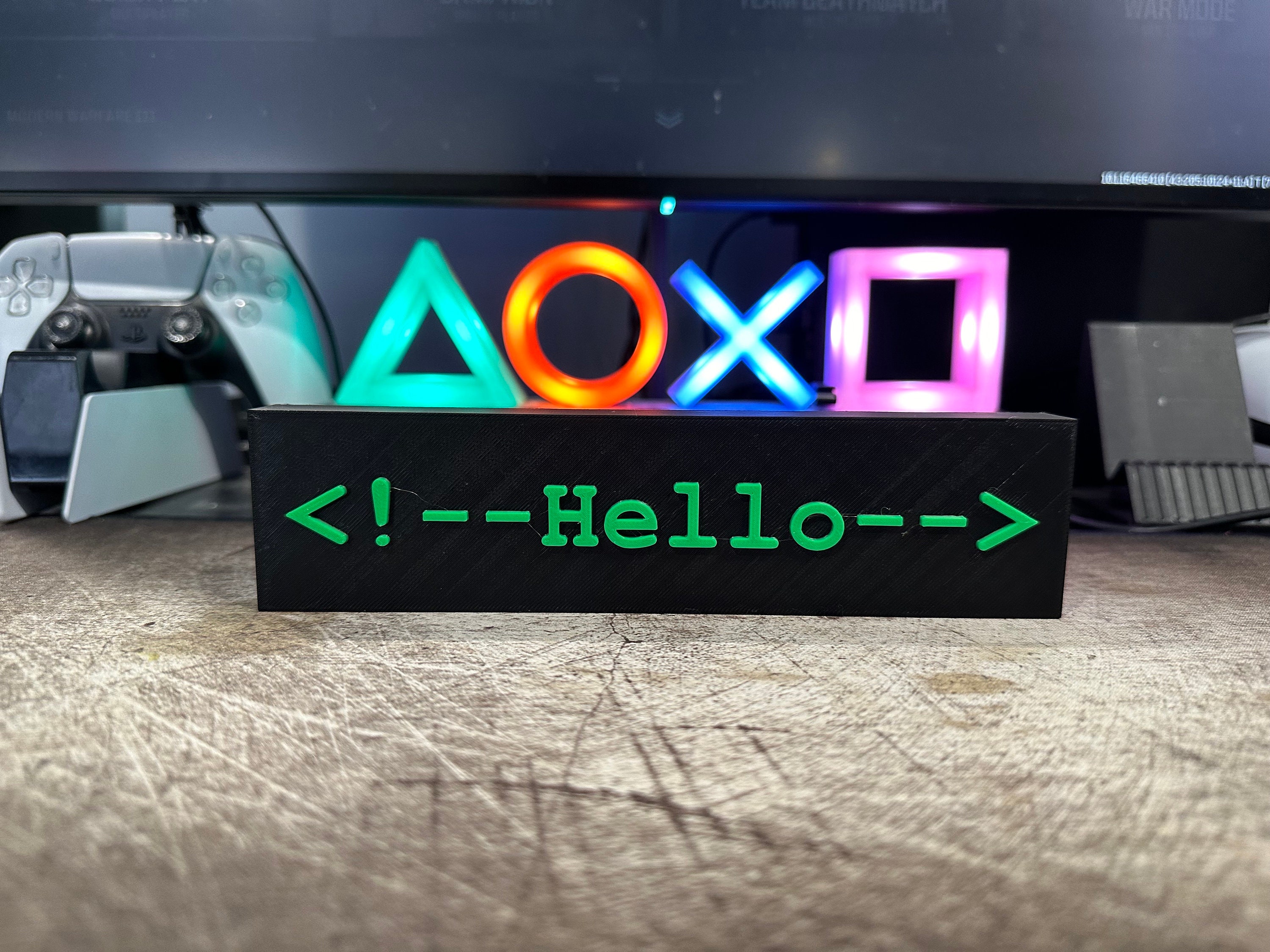 Custom 3D Printed Name Plate - Windows Terminal Font Inspired ...