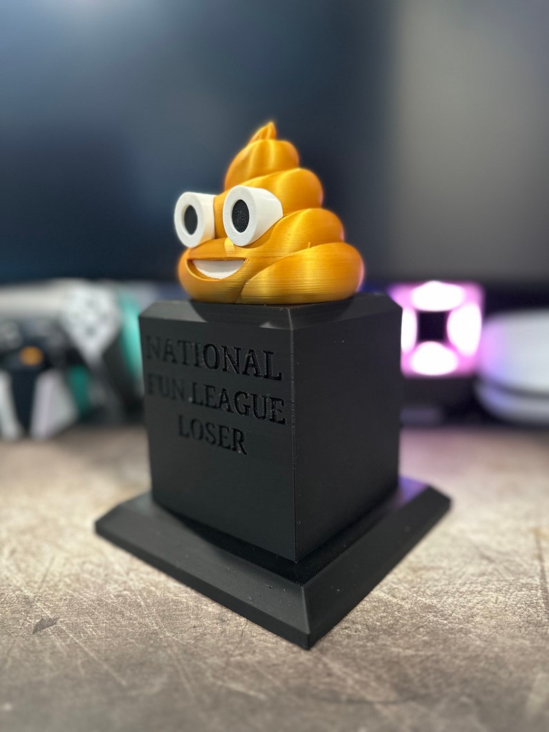 3D Printed Poop Emoji 'loser' Trophy: Celebrate Defeat With a Touch of ...