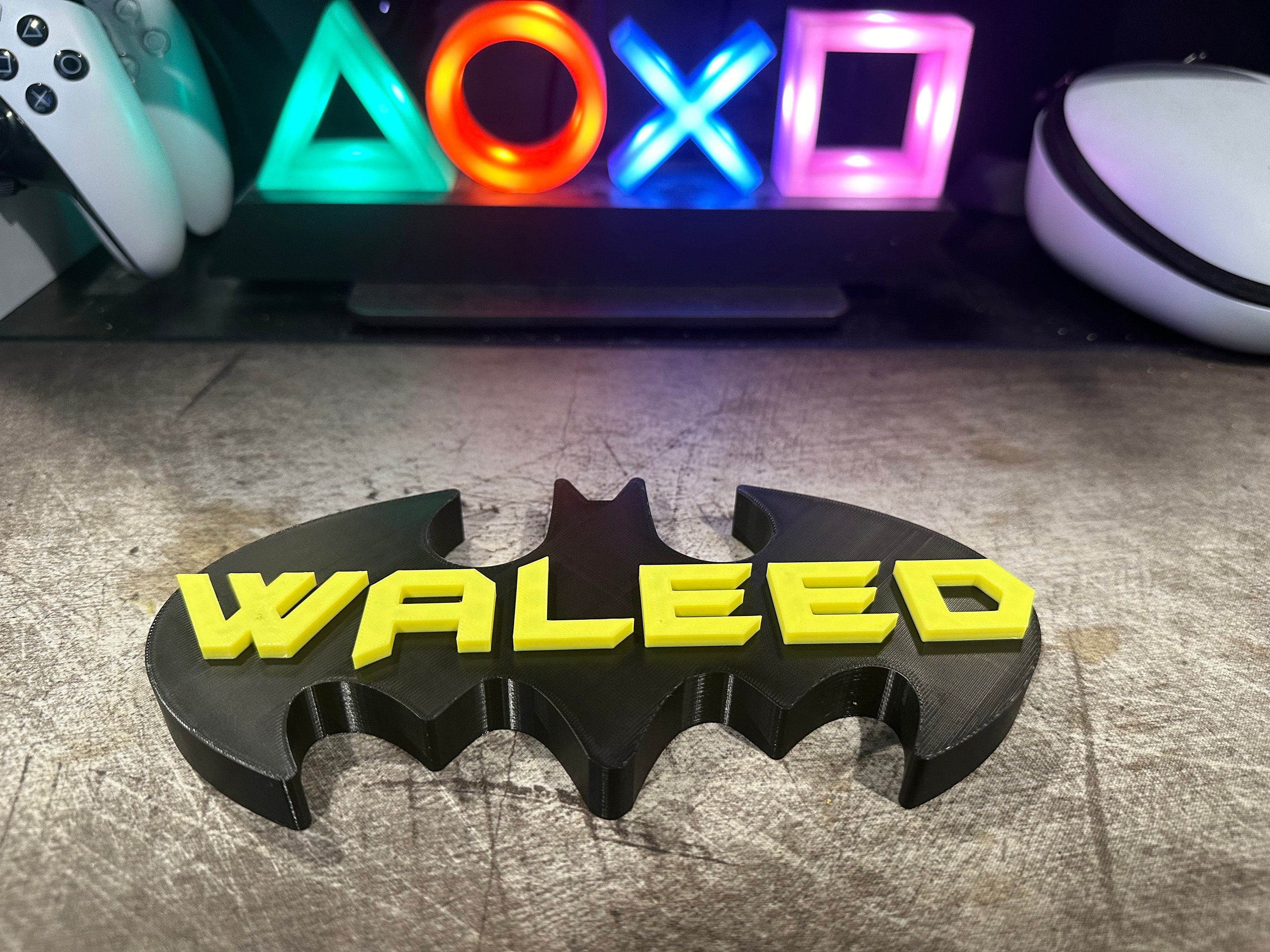 Personalized 3D Printed Bat Name Plate Custom Superhero Door - Etsy