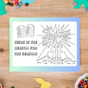 Christian Easter Bunny Coloring Page| Printable Coloring Page| Jesus is ...