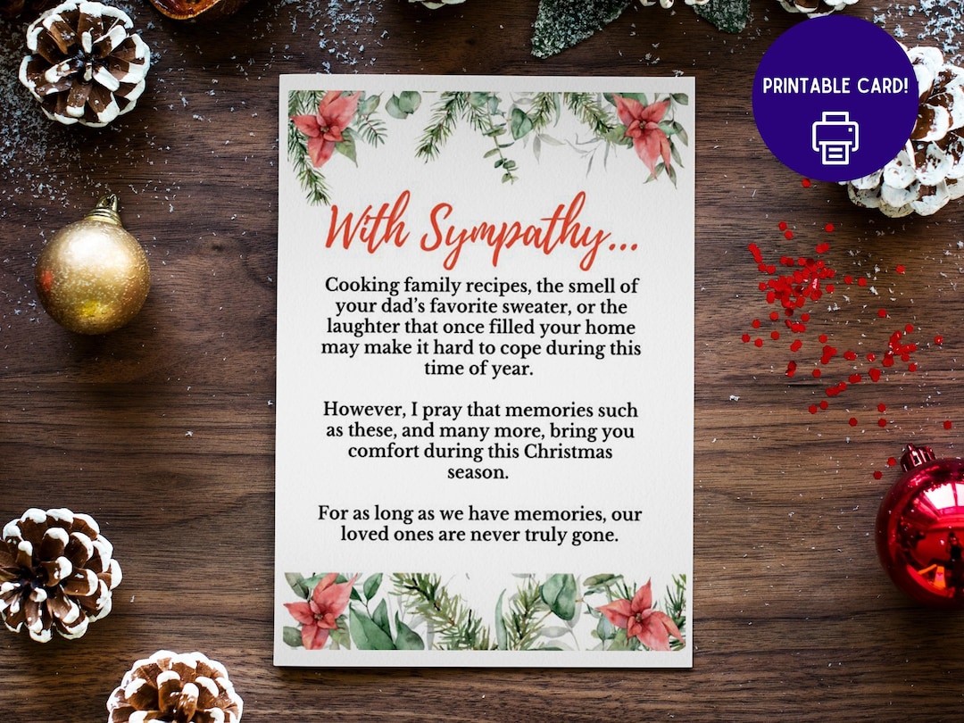 Christmas Card With Sympathy | Grief at Christmas | Holiday Sympathy ...