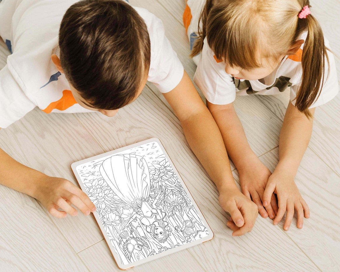 Fairy and Forest Friends Coloring Page | Printable Coloring Page ...