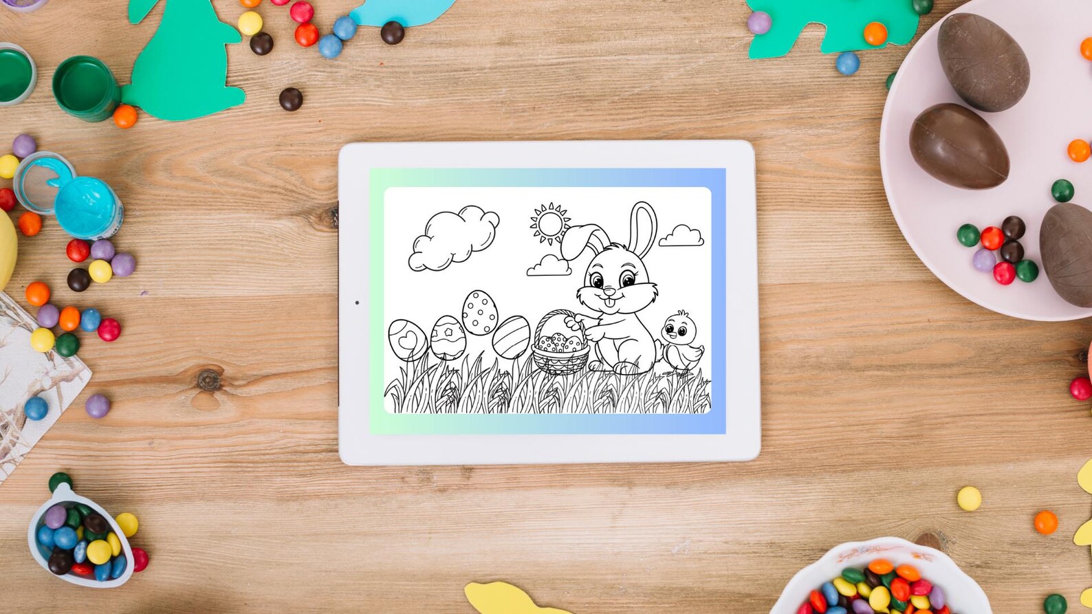 Christian Easter Bunny Coloring Page| Printable Coloring Page| Jesus is ...