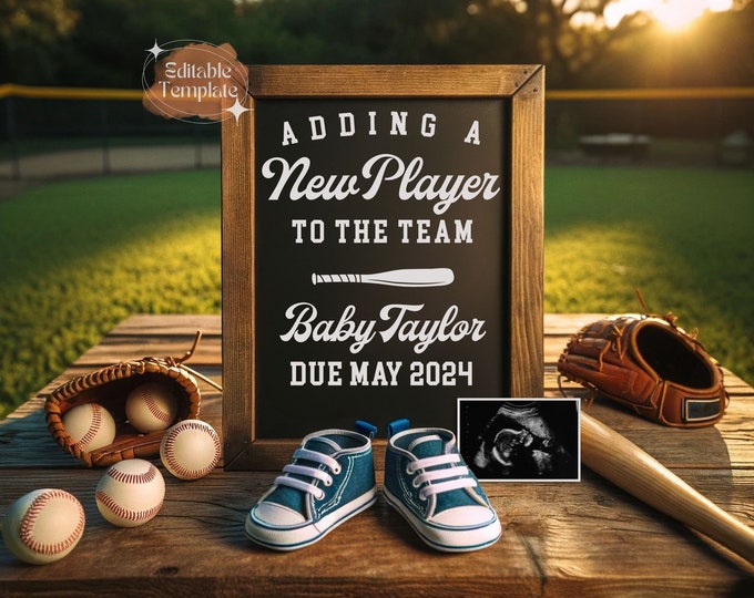 BASEBALL Baby, Pregnancy Announcement for Social Media Digital, Toronto ...