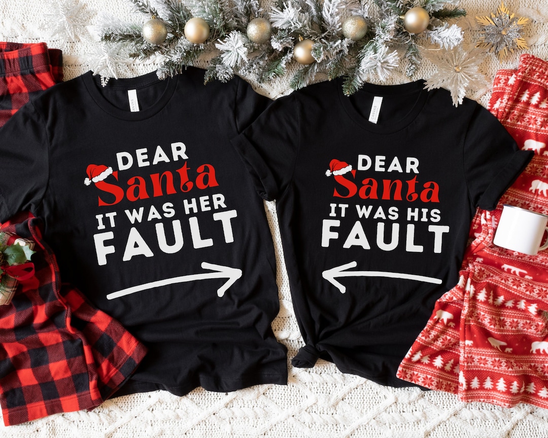 Matching Couples Christmas Shirts Set, Funny Holiday Shirts for Couples ...