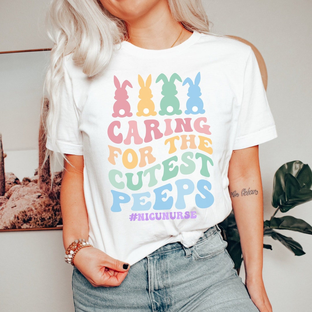 NICU Easter Shirt, Spring Neonatal Icu Nurse Shirt, Easter Bunny Nurse ...