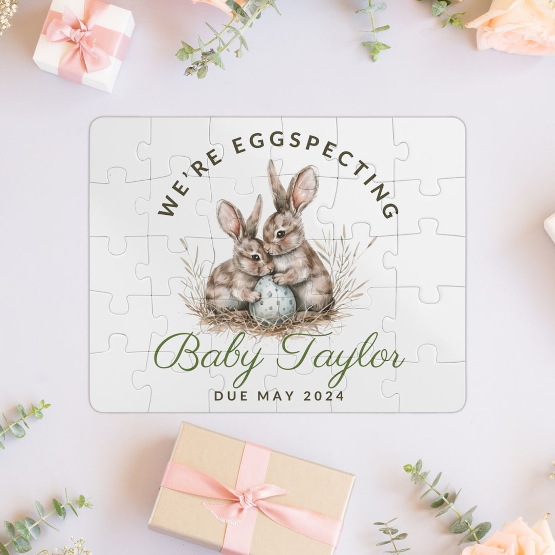 Easter Puzzle Pregnancy Announcement, Pregnancy Puzzle Reveal to ...