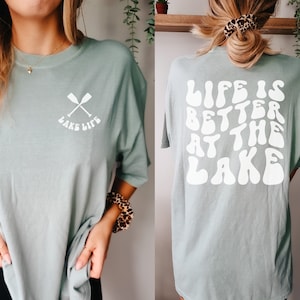 Lake Shirt Comfort Colors Lake Life Summer Camping Hiking Adventure T ...