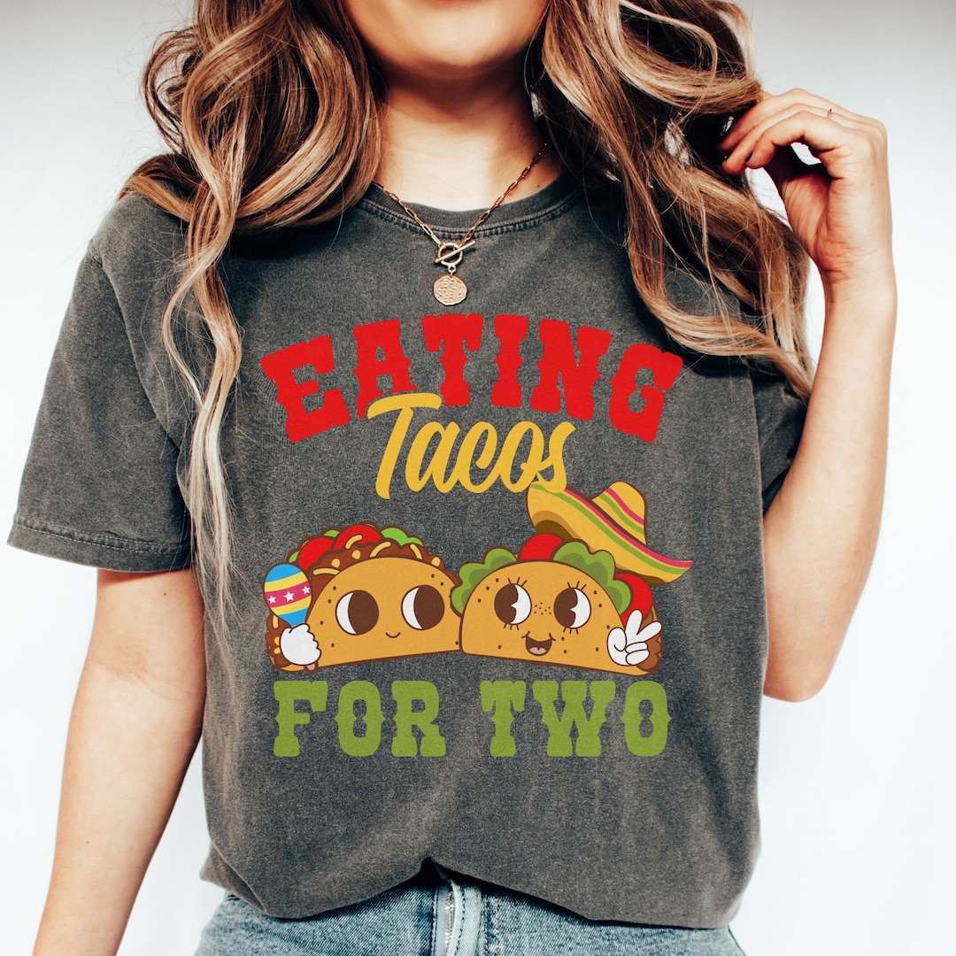 Comfort Colors Eating for Two Pregnancy Announcement Shirt, Eating ...
