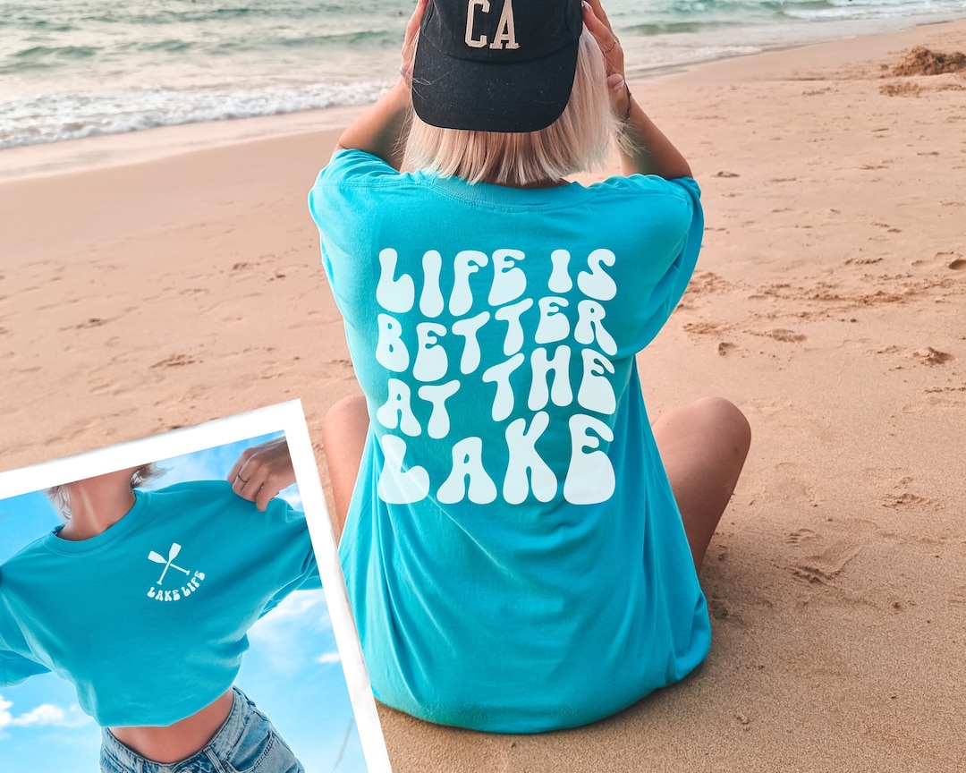 Lake Shirt Comfort Colors Lake Life Summer Camping Hiking Adventure T ...