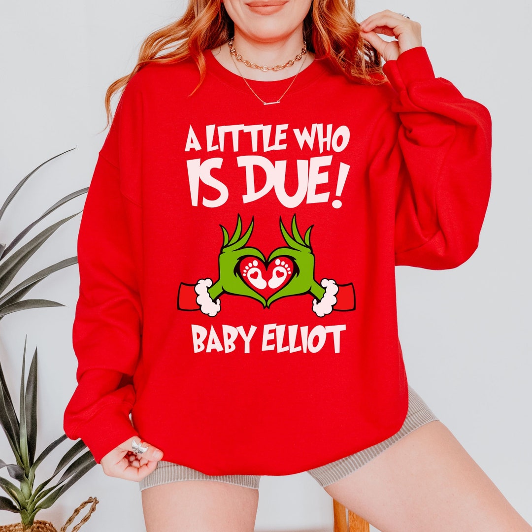 Grinchmas Pregnancy Announcement Sweatshirt Christmas Maternity Sweater ...