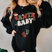 Santa Baby Christmas Pregnancy Announcement Sweatshirt Xmas Maternity ...