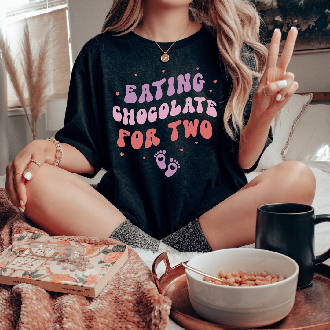 Pregnant Valentine Shirt, Eating for Two Shirt, Fun Valentines Day ...