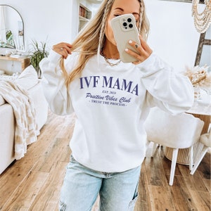 Custom IVF Mama Sweatshirt, Lucky Transfer Day Sweater, IVF Gift for ...