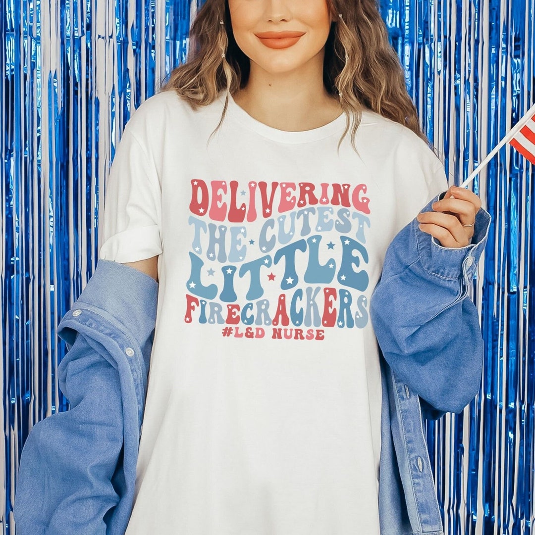 4th of July Labor and Delivery Fourth of July L D T-shirt Retro ...