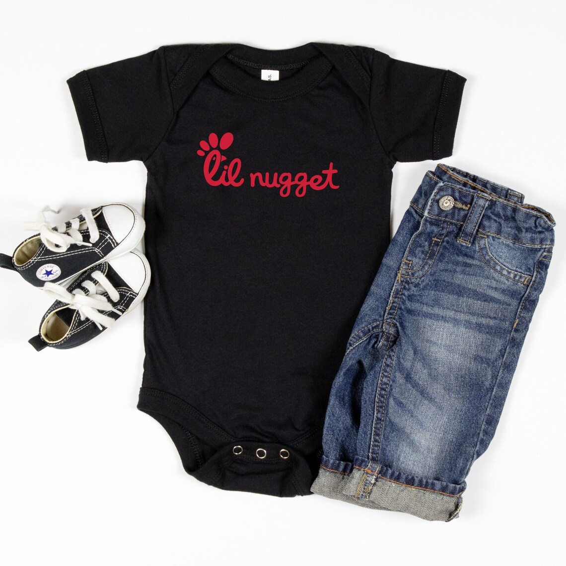 Lil Nugget Bodysuit Fast Food Pregnancy Announcement Little Chicken ...