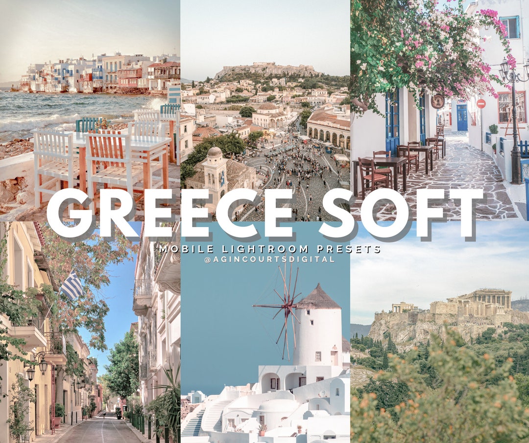 12 GREECE SOFT MYKONOS Greek Islands Mobile Lightroom Presets | Athens ...