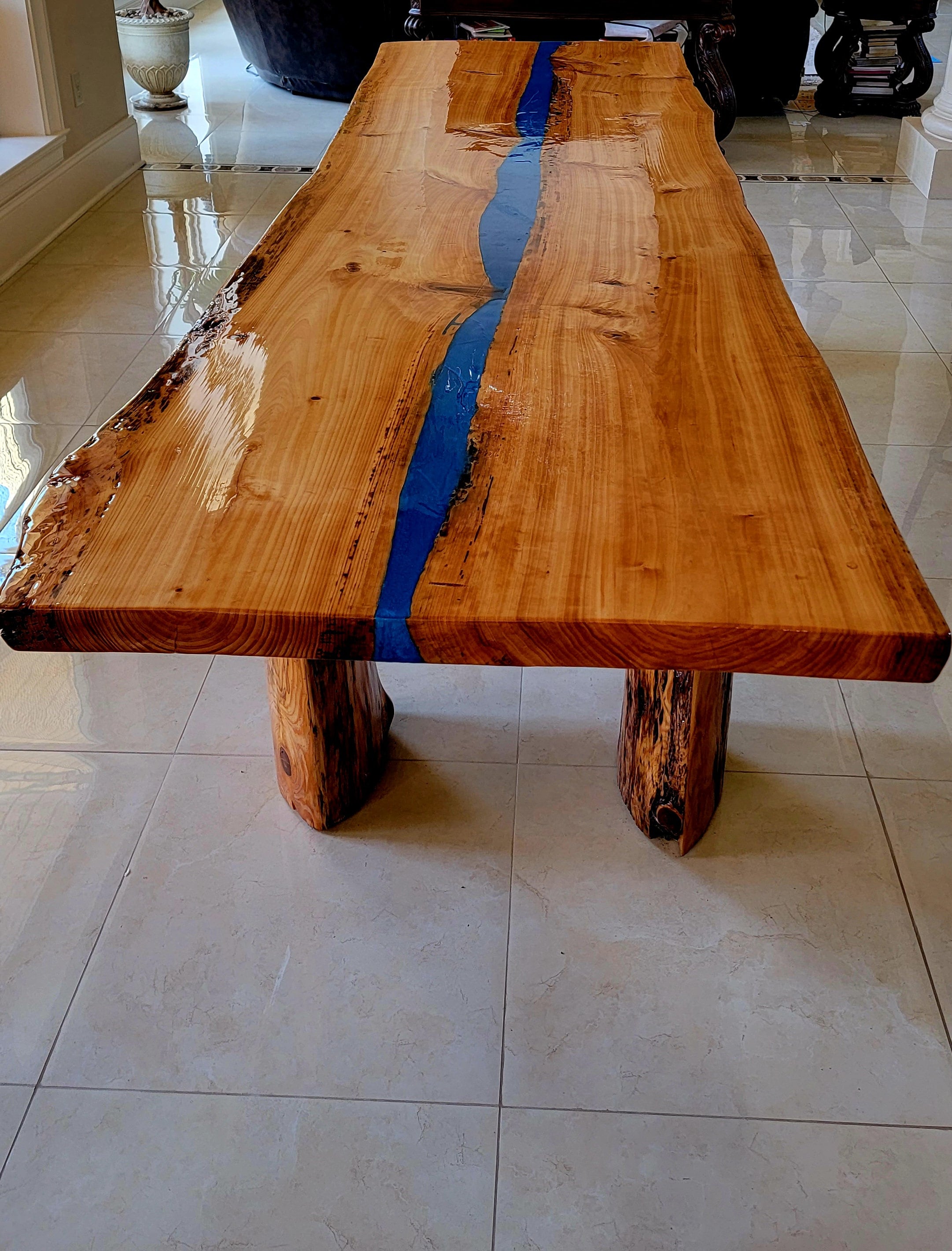 Beautiful Big Epoxy Cypress Tree Table - Etsy