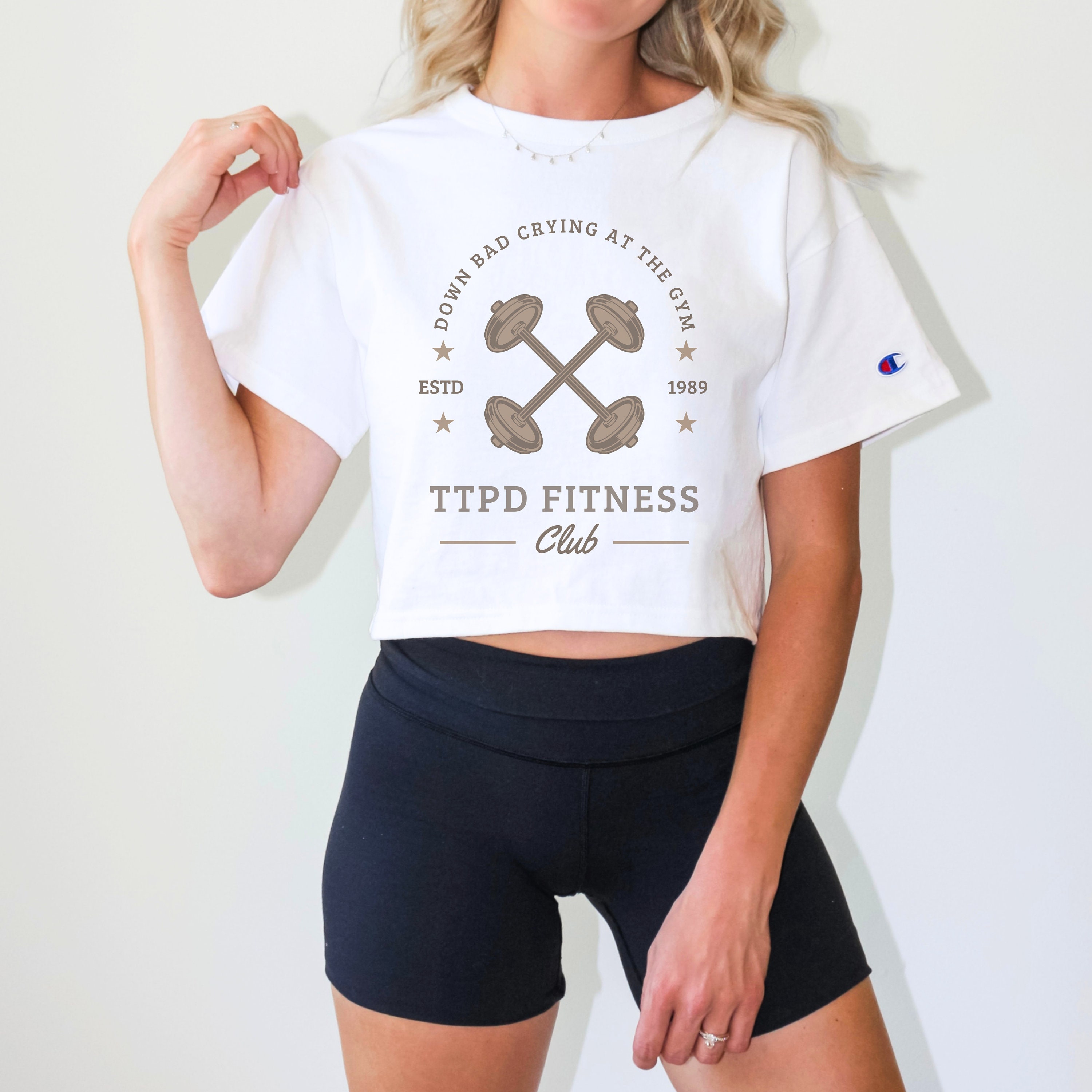 Down Bad Crying at the Gym TTPD Fitness Club Crop Top the Eras Tour ...