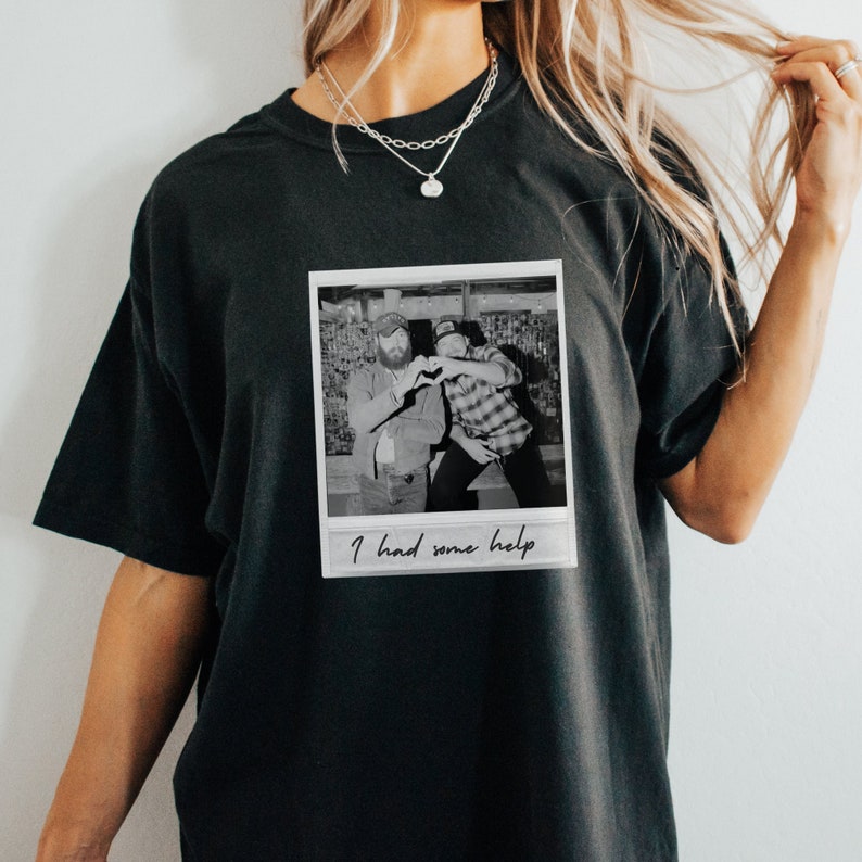 I Had Some Help Morgan Wallen Post Malone Oversized Vintage Polaroid ...