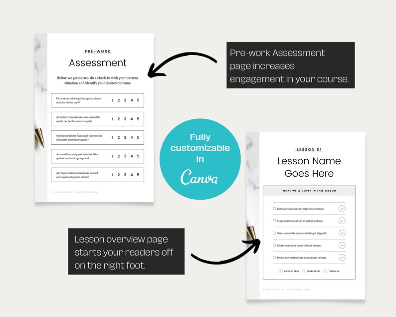 Course Workbook Customizable Canva Template/instant Download/small ...