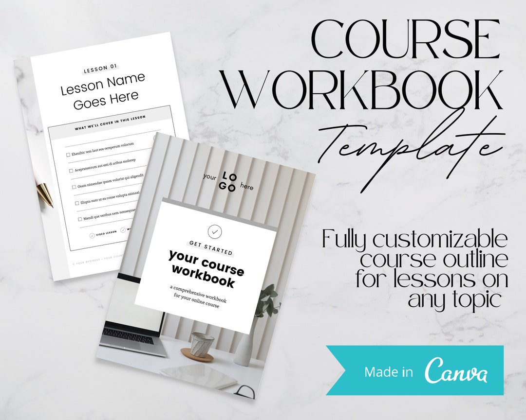Course Workbook Customizable Canva Template/instant - Etsy