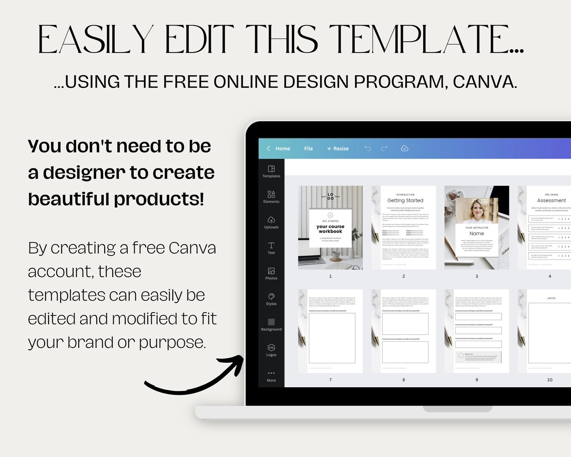 Course Workbook Customizable Canva Template/instant Download/small ...