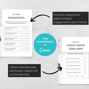 Course Workbook Customizable Canva Template/instant - Etsy