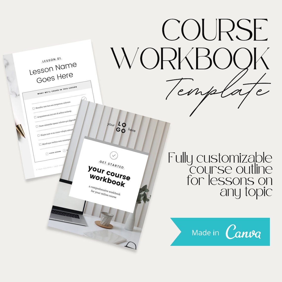 Course Workbook Customizable Canva Template/instant Download/small ...